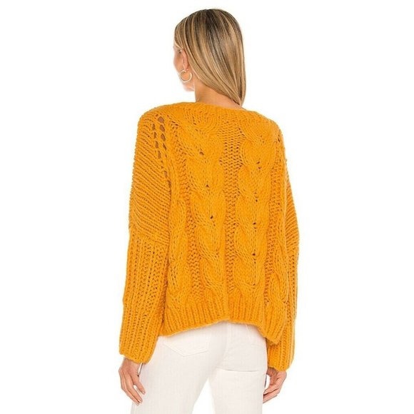 Tularosa | Sweaters | Tularosa Paola Cable Sweater Mustard Yellow ...